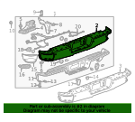 2014-2019 GM Black Rear Bumper Impact Bar 23108140 GM | GMPartsDirect.com