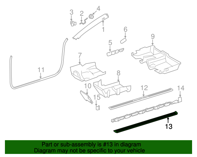 216-680-04-35 - Door Sill Plate 2007-2014 Mercedes-Benz CL 550 ...