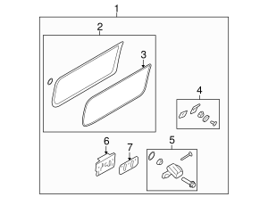 2008-2014 Ford Door Glass XC2Z-1525722-AB | OEM Parts Online