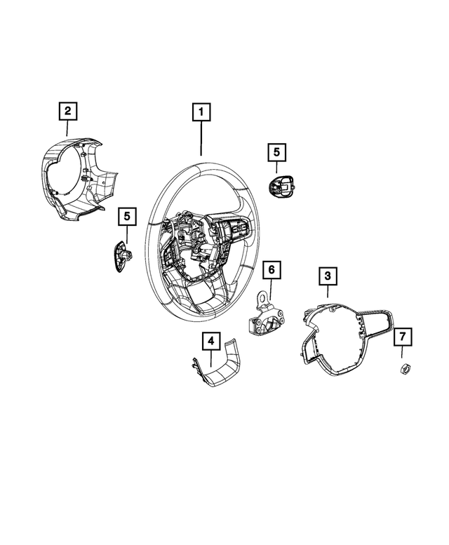 2019-2024 Ram 1500 Steering Wheel Insert 7AW00TX7AA | Mopar eStore