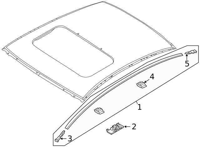 2019-2021 Mazda 3 Roof Molding BCKC-50-9L0 | OEM Parts Online