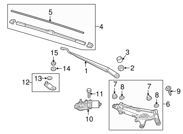 2019-2020 Honda Rubber, Blade (350MM) 76632-T5A-J04 | Cheaper Honda Parts