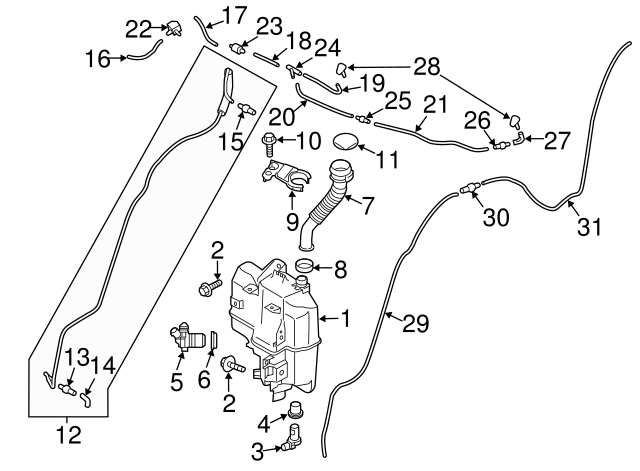K031-67-481 - Washer Reservoir - 2017-2024 Mazda CX-5 | Mazda Swag