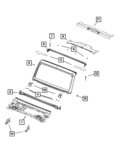 Aperture Panel, Pillar Supports and Cab Back for 2023 Jeep Gladiator ...
