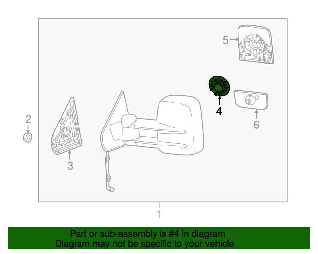 2014-2019 GM Driver Side Door Mirror Actuator 22919753 GM ...