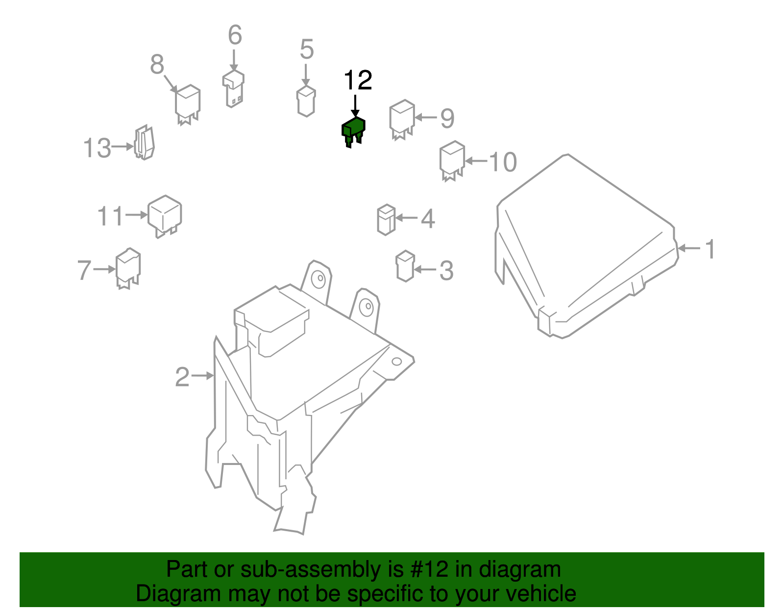 2013-2024 Subaru Multi-Purpose Fuse 82210AJ100 | Subaru Parts Store