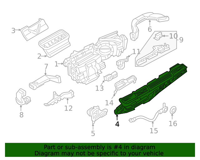 4M1-820-902-AS-6PS - Air Vent 2017-2019 Audi Q7 | Audi OEM Parts