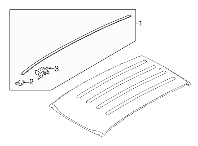 87235-3W000 - Roof Molding Retainer Clip 2011-2016 Kia Sportage | Kia ...