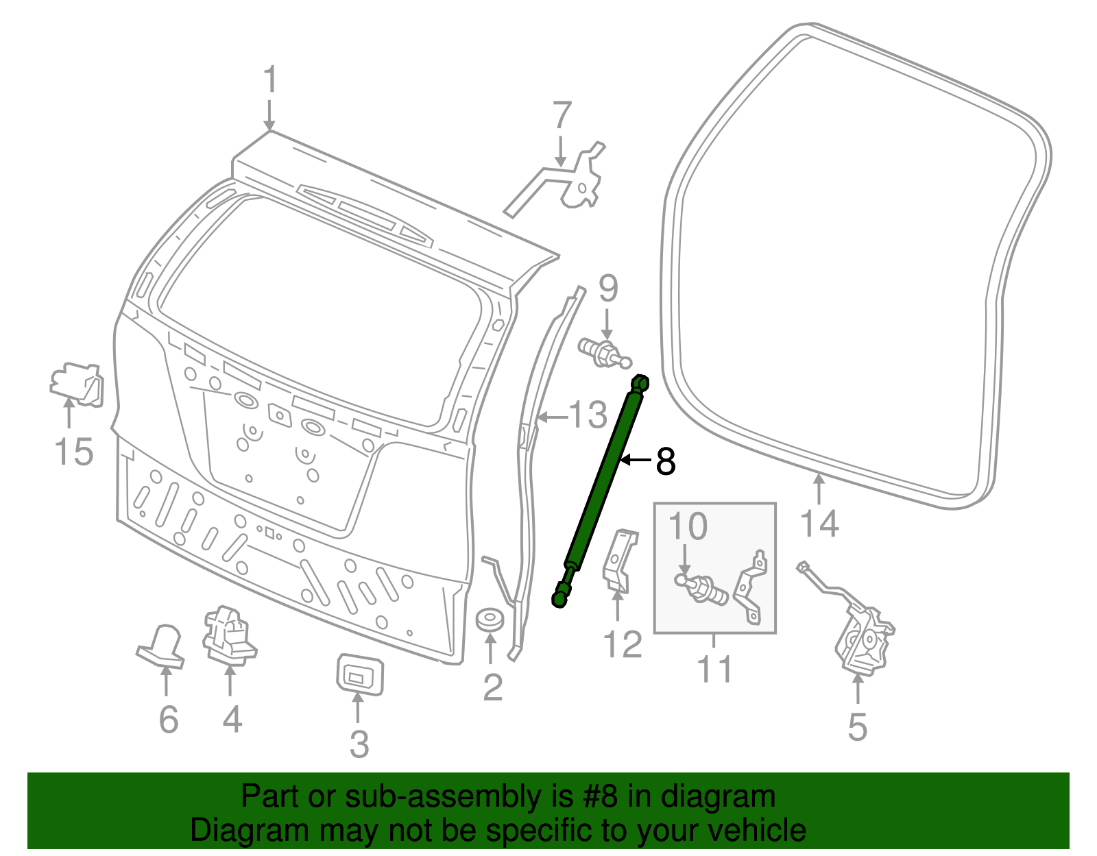 74820-T0G-A21 - 2012-2016 Honda CR-V - Open Stay Assembly R T ...