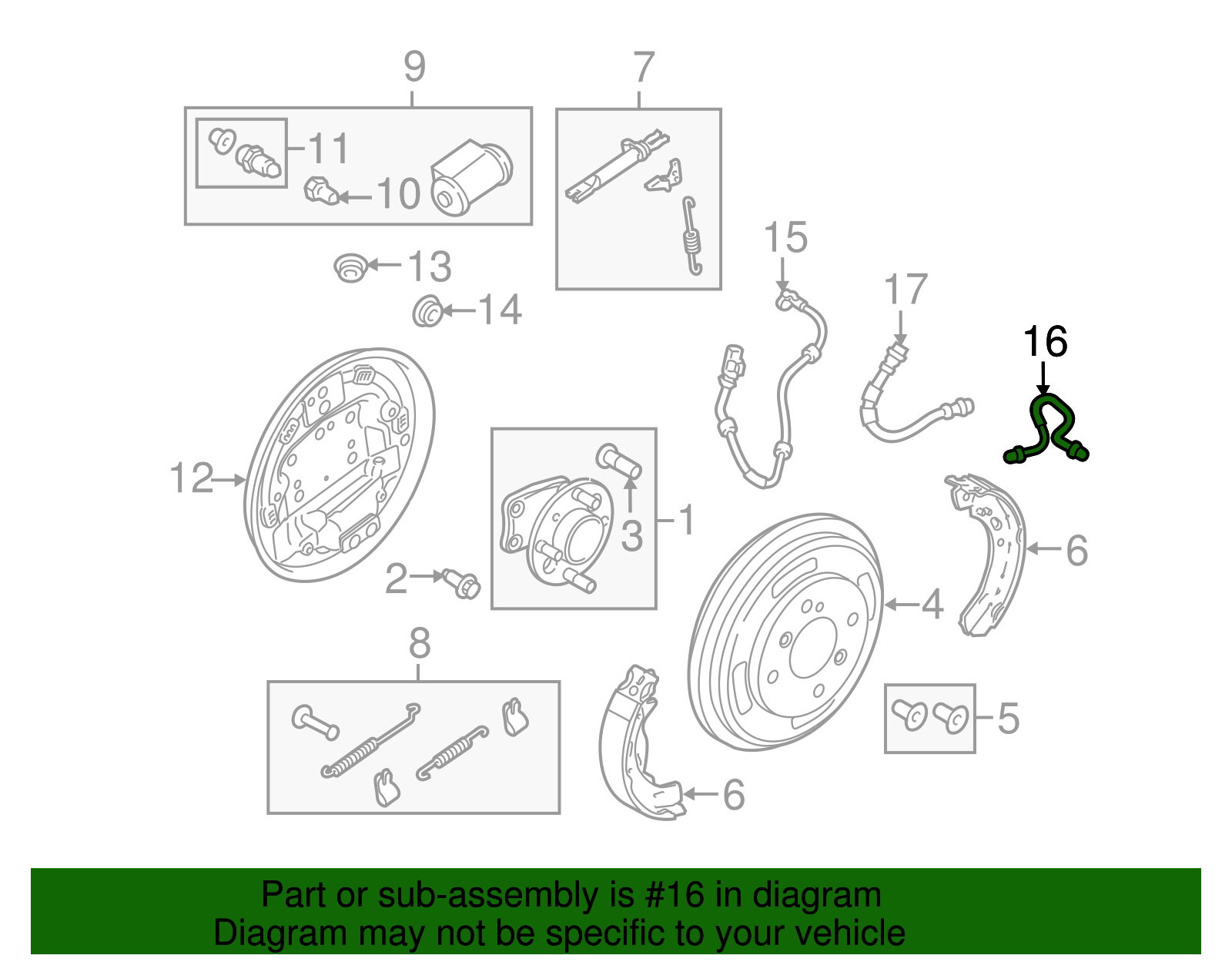 2011-2019 Ford Fiesta Motorcraft™ Brake Hydraulic Line BRTR-124 ...
