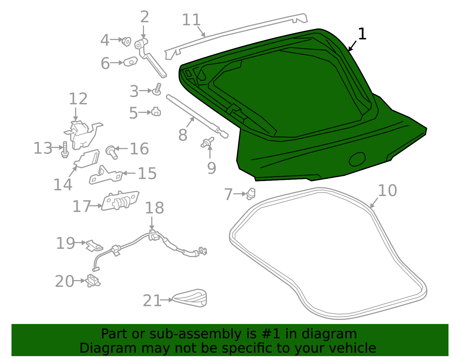 2020-2025 Toyota GR Supra Lift Gate 64401-WAA01 | Toyota Parts Center