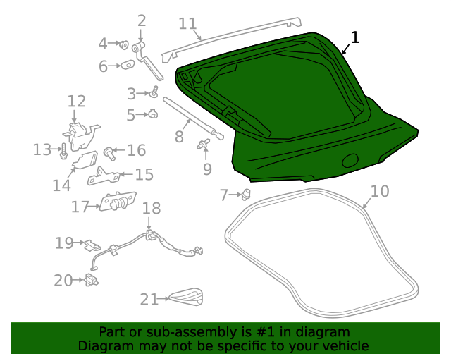 64401-WAA01 - Lift Gate 2020-2023 Toyota GR Supra | Longo Toyota Parts