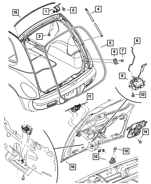 2005-2010 Chrysler PT Cruiser Lift-Gate Prop 4589630AC | My Mopar Parts