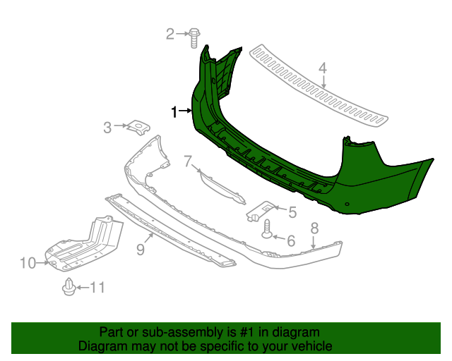 86610-A9020 - Bumper Cover 2016-2018 Kia Sedona | Kia.Parts Store