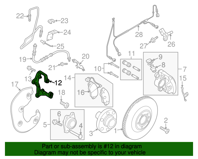 2008-2011 Audi Carrier 8T0-615-126 | Genuine Audi Parts