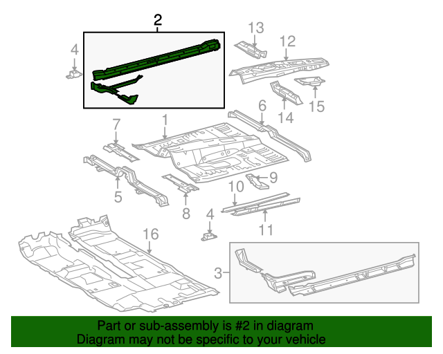2010-2024 Toyota 4Runner Rocker Panel 57401-60903 | AutoNationParts.com