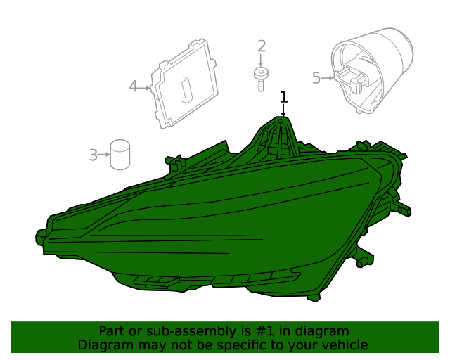 2019-2021 Volvo Headlamp - Driver's Side (LH) 32314194 | TascaParts.com