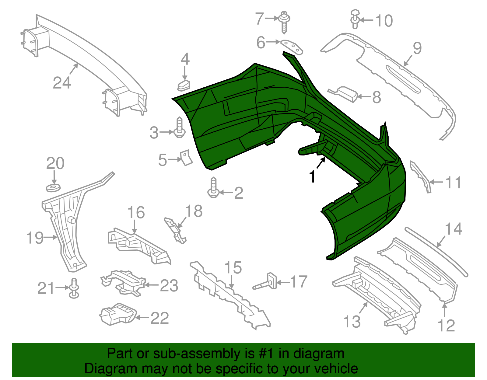 Genuine OEM Bumper Cover | 222-885-16-25-9999 | Fits Select 2014-2017 ...