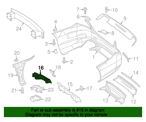 222-880-08-12 - Bumper Impact Absorber 2014-2020 Mercedes-Benz ...