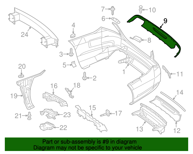 2014-2020 Mercedes-Benz Trim, Bumper 222-885-00-38 | Mercedes-Benz Parts