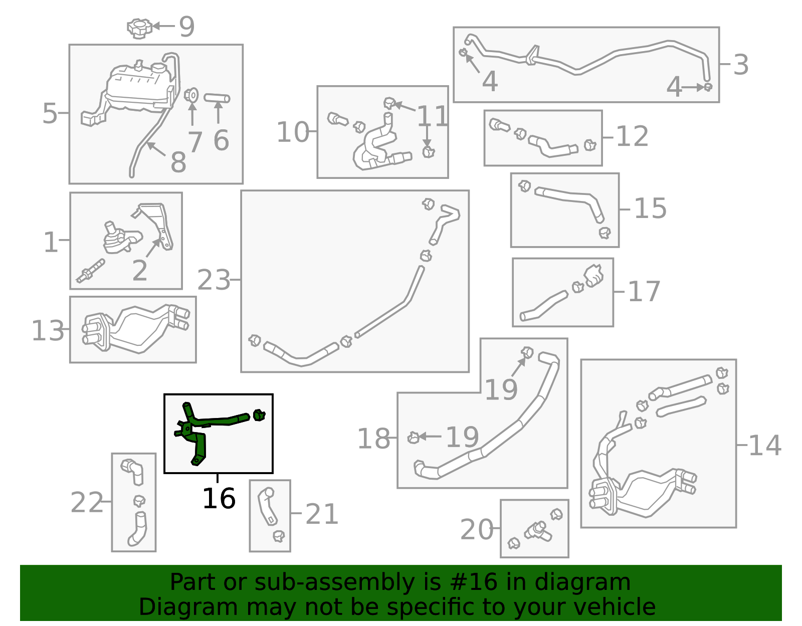 2019-2020 Cadillac CT6 Radiator Inlet Pipe 84435792 | GM Parts Center