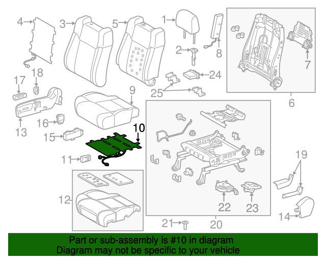 2014-2021 Toyota Tundra Seat Cushion Heater 87510-0C071 | Toyota Parts ...
