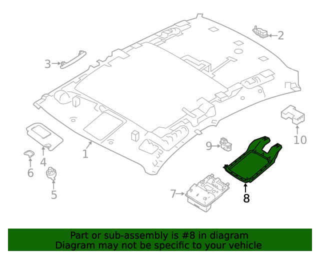 2019-2020 Nissan Altima Lamp Bracket 26439-6CA1A | QuirkParts