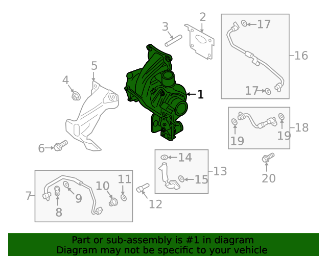 2019-2020 Ford Turbocharger K2GZ-6K682-B | QuirkParts