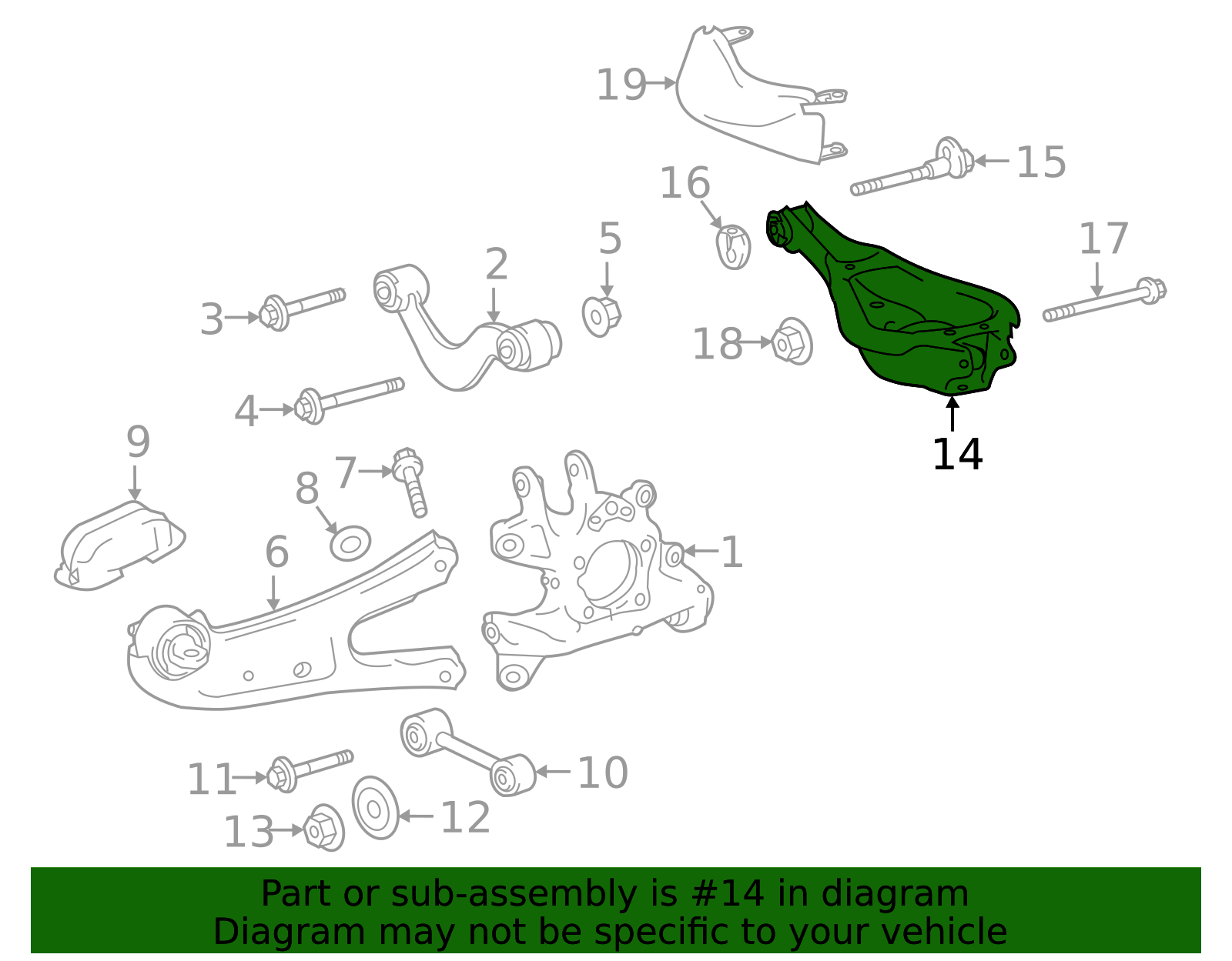 2020-2024 Toyota Lower Control Arm 48730-0E100 | Discount Parts Monster