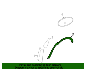 2015-2019 Land Rover Discovery Sport Wheel Opening Molding LR078873 ...