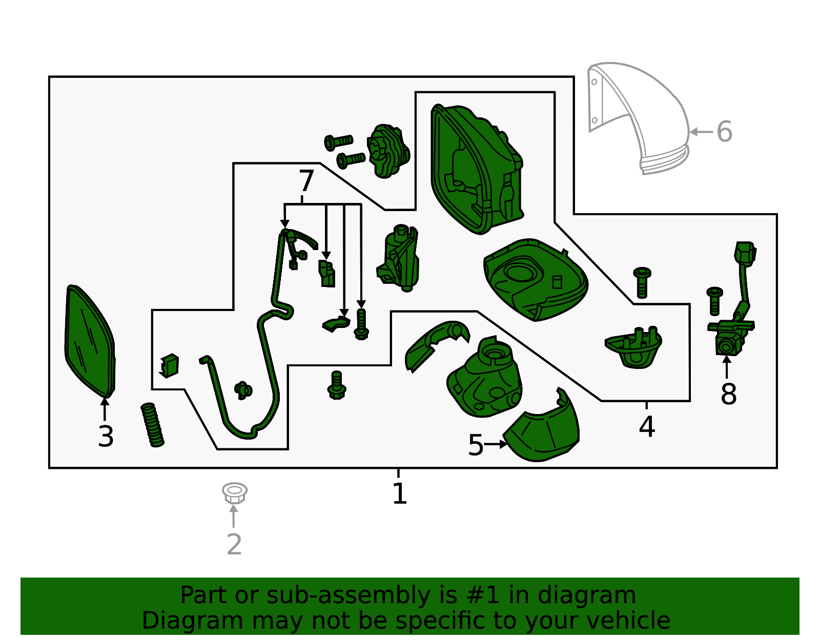 Mirror L- Door 76258-TRV-A02 | Retail Performance Auto Parts