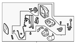 Mirror L- Door 76258-TRV-A02 | Retail Performance Auto Parts