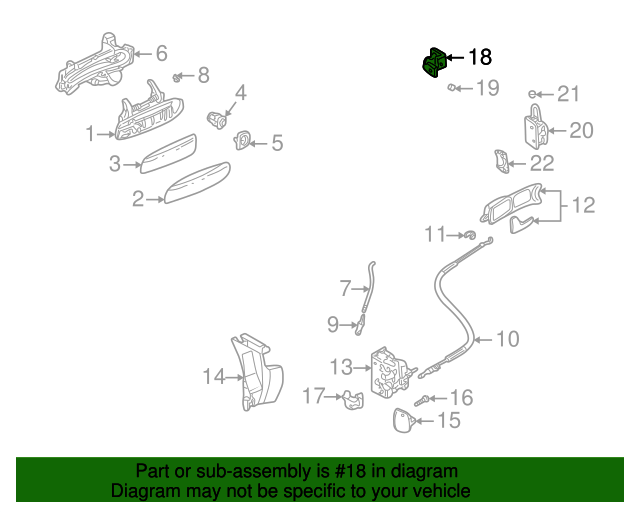2005-2008 Audi Upper Hinge 8E0-831-402-C | OEM Parts Online