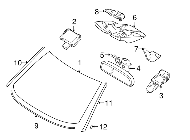 Genuine Windshield for 2013-2017 Volvo XC60 | Part# 31424514 | Over 30% ...