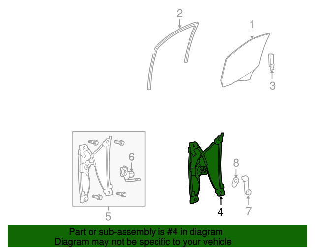 2009-2014 Ford F-150 Window Regulator - Driver's Side (LH) BL3Z-1523201 ...