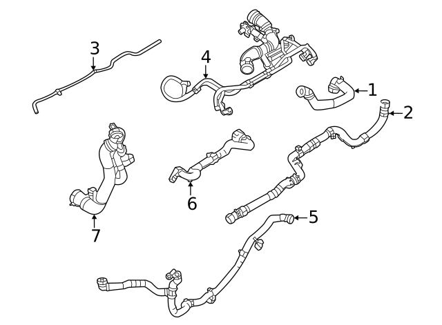 2013-2023 Land Rover Engine Coolant Hose LR034625 | OEM Parts Online