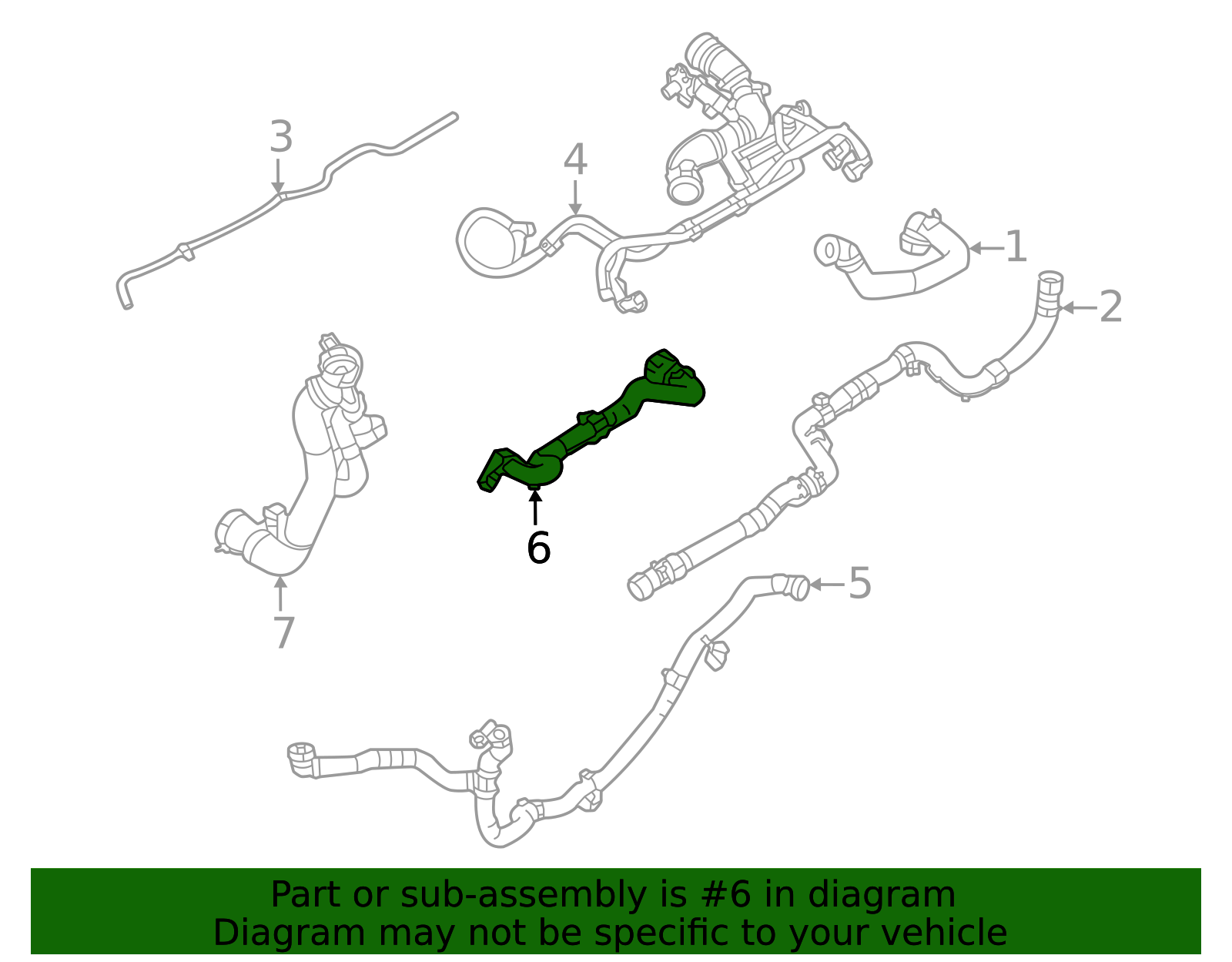 2013-2023 Land Rover Engine Coolant Hose LR034625 | OEM Parts Online
