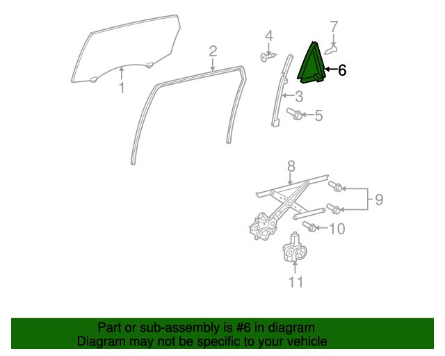 67488-0T010 - Window Channel 2009-2015 Toyota Venza | AutoNationParts.com