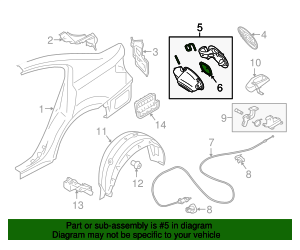 2015-2019 Subaru Legacy Fuel Pocket 51478AL01E | Subaru Parts Store