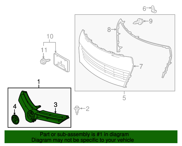 53100-02570 - Grille 2014-2016 Toyota Corolla | AutoNationParts.com
