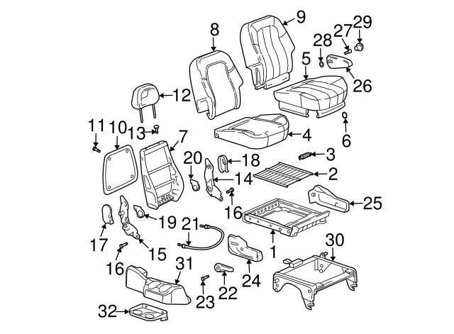 2004-2007 Buick Rendezvous Side Cover 89022348 | GMPartsDirect.com