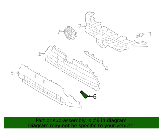 2020-2023 Toyota Lower Grille Hole Cover 53285-42140-C0 | Ourisman ...