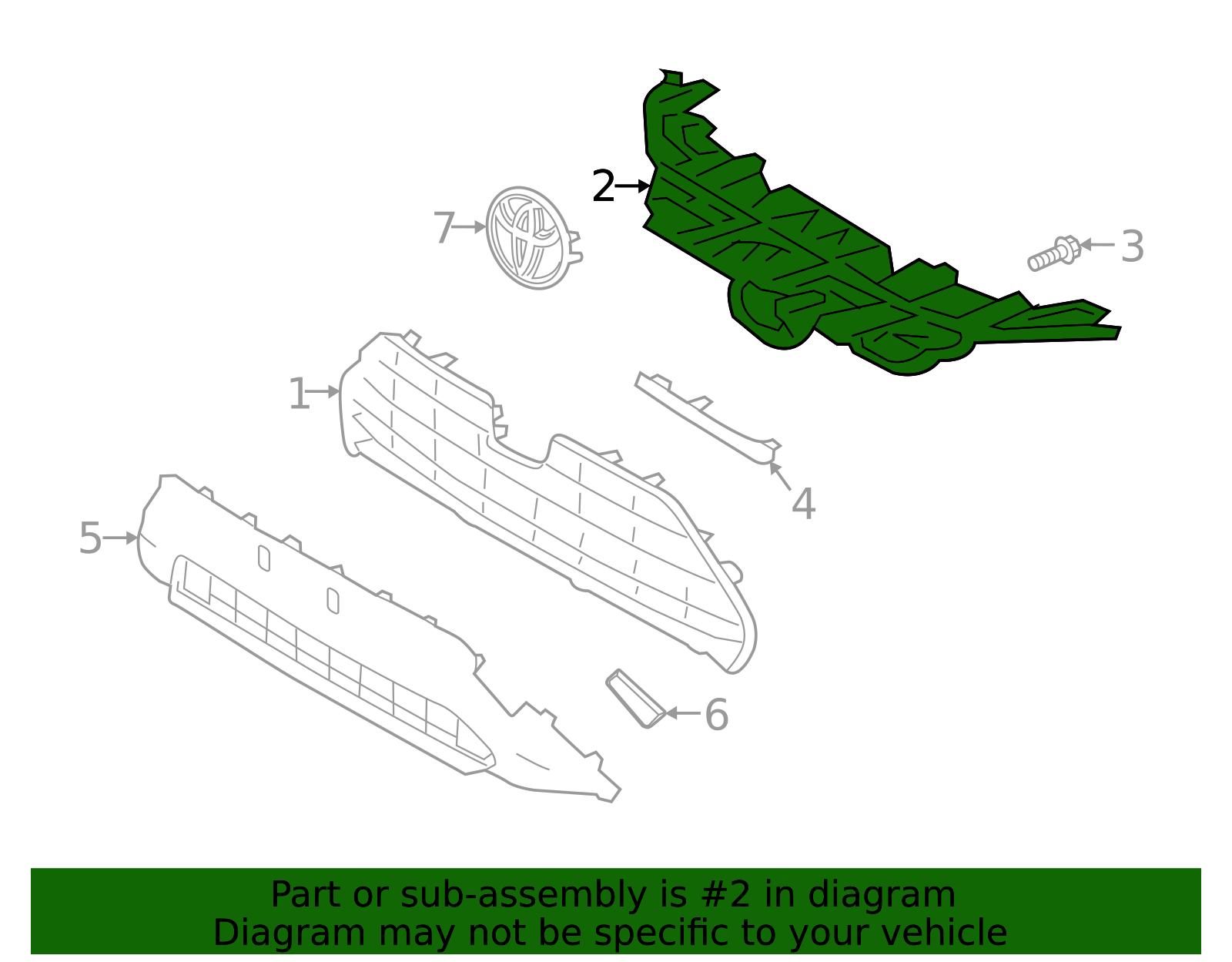53115-0R010 - High-Quality Grille Bracket for 2019-2024 Toyota ...