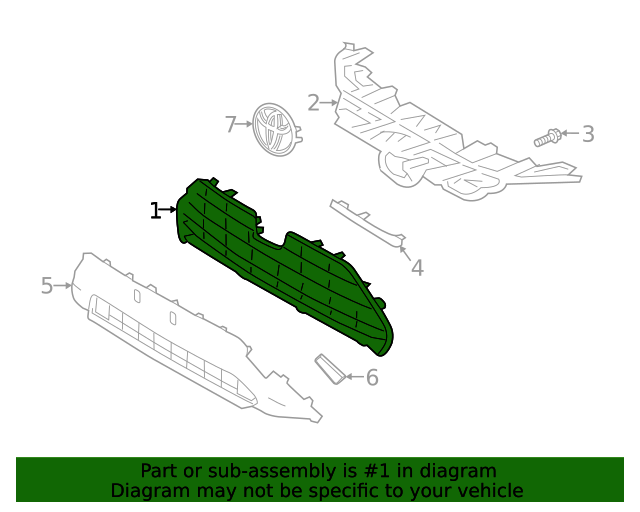 2019-2023 Toyota RAV4 Upper Grille 53112-0R150 | Toyota Parts Center