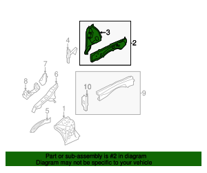 2009-2014 Nissan Murano Rail Assembly 751301AA0A | QuirkParts