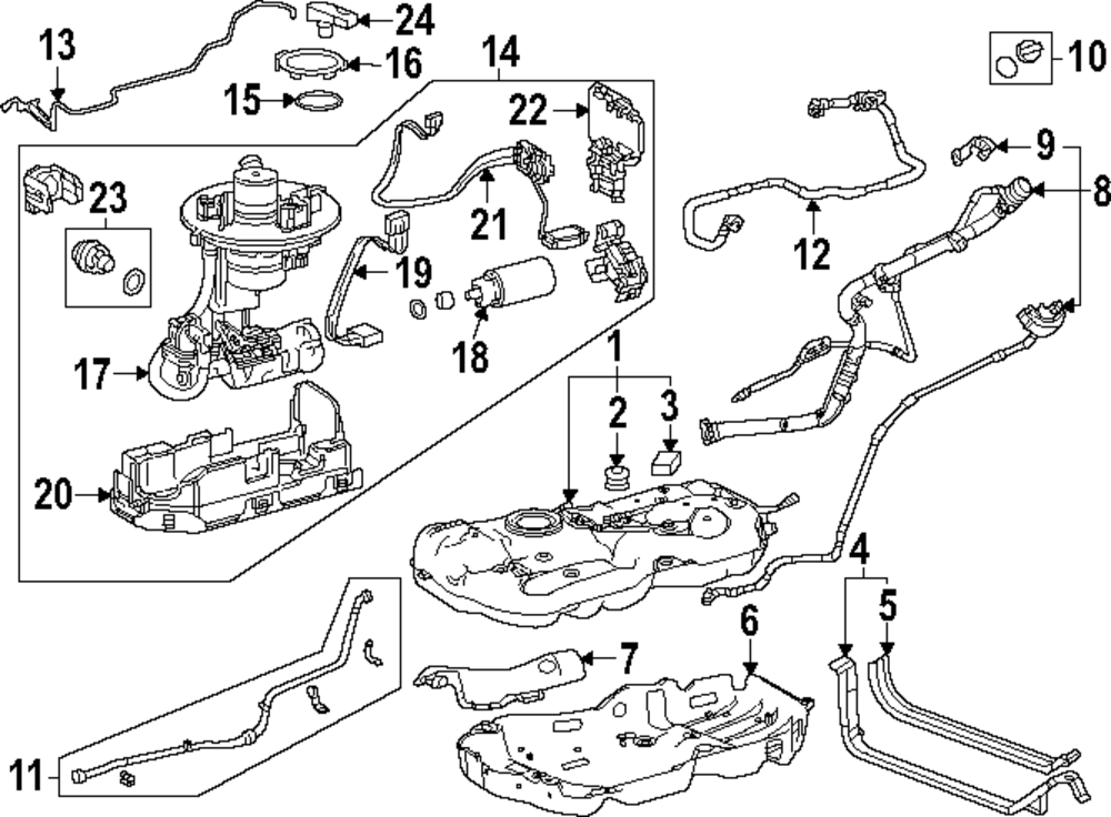 2023-2025 Toyota Fuel Tank Pressure Sensor 89461-47010 | Toyota Parts ...
