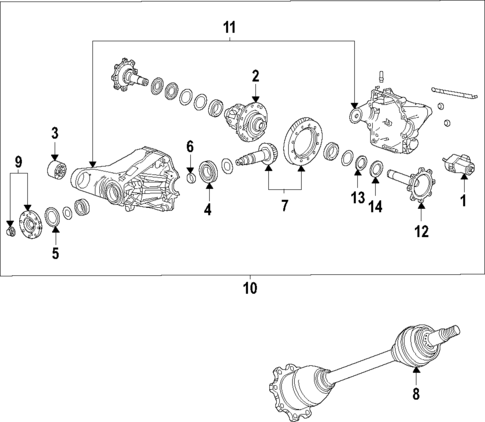 Rear Axle for 2024 Cadillac Escalade ESV | GMPartsDirect.com