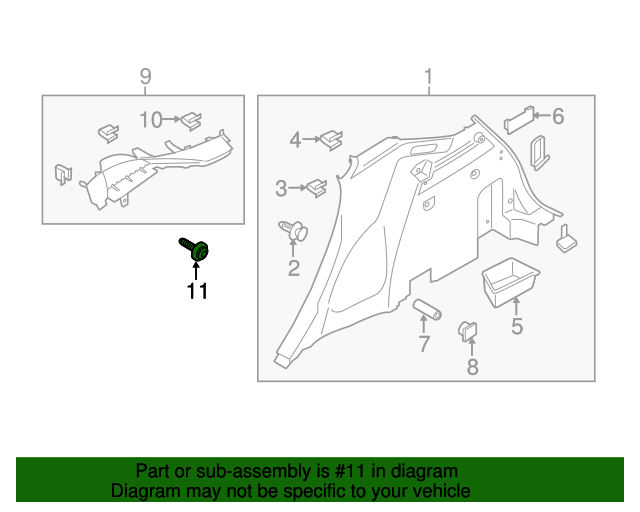 2007-2020 Ford Body A-Pillar Trim Panel Screw -W705132-S439 | QuirkParts