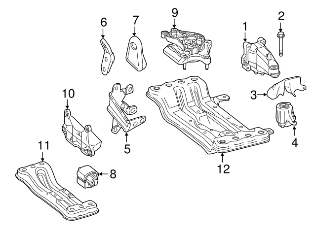 205-240-10-00 - Engine Support 2015-2020 Mercedes-Benz | Mercedes-Benz ...