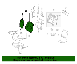 71073-60F01-C8 - Seat Back Cushion Cover 2022-2023 Lexus GX460 ...